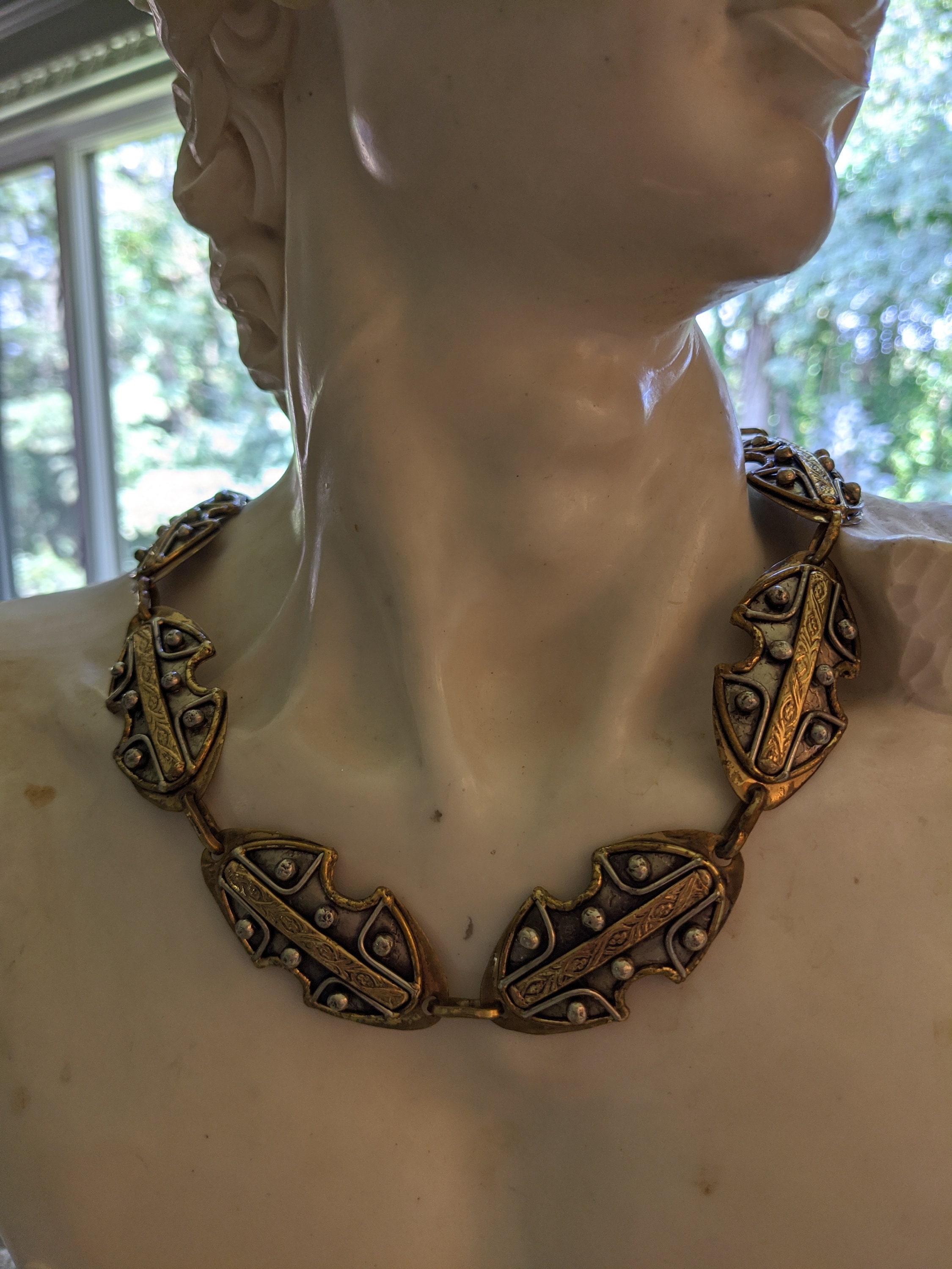 Hand Forged Metal Work Necklace - Etsy UK