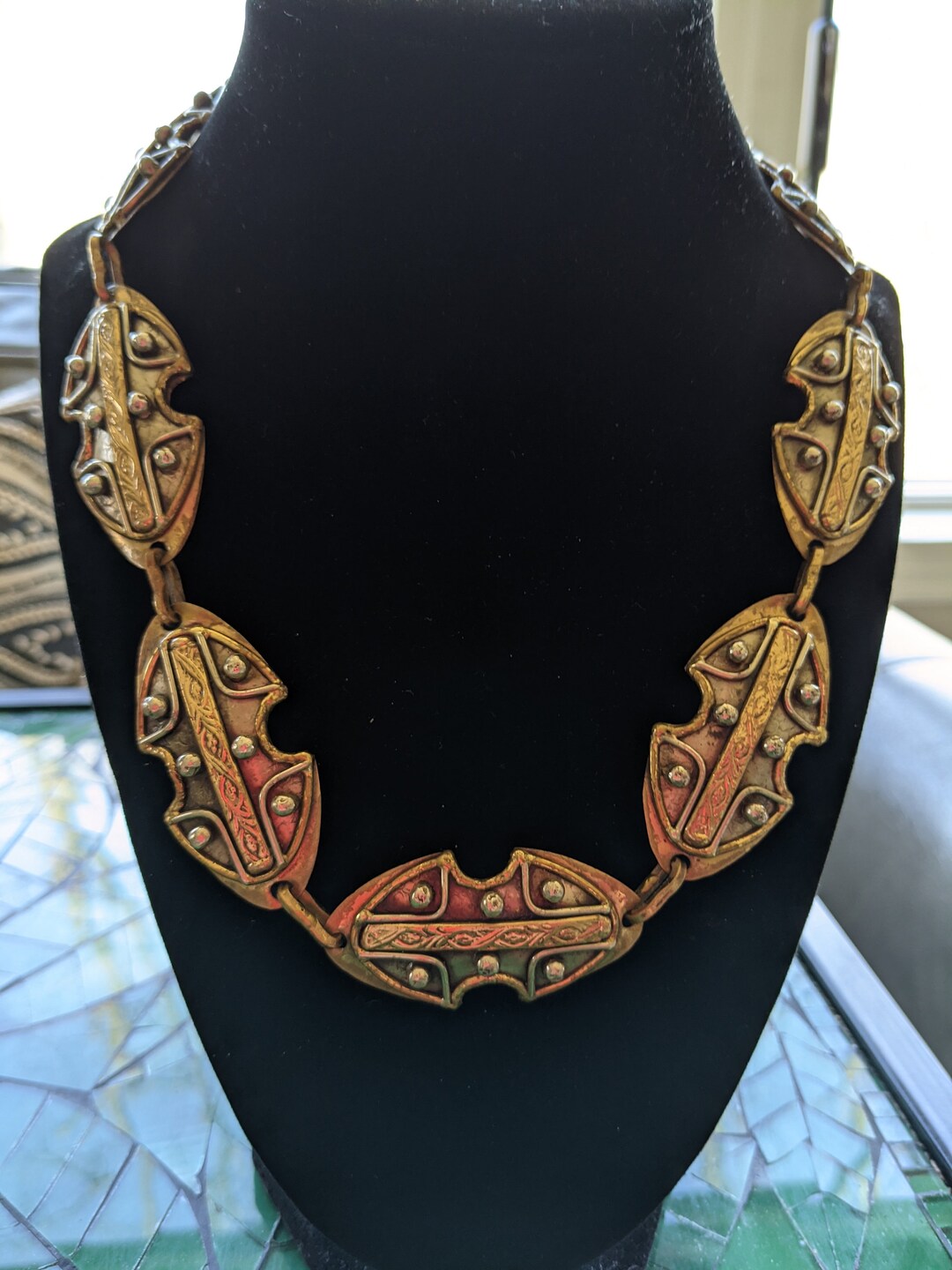 Hand Forged Metal Work Necklace - Etsy