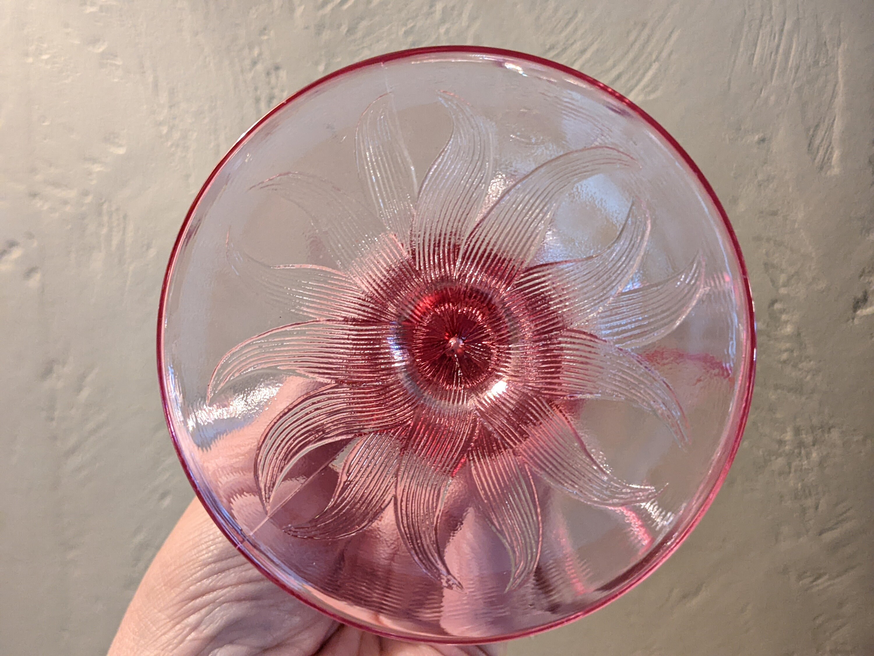 Fenton, Ruffle Top, Cranberry Pink, Daffodil Vase - Etsy
