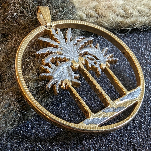 Palm Tree Pendant - Etsy