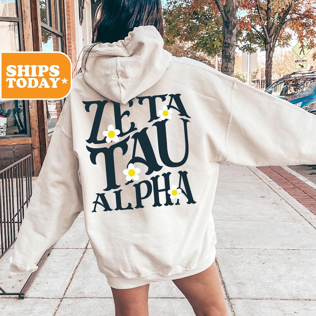 Zeta Tau Alpha Tiny Blossoms Sorority Sweatshirt | ZETA Preppy Hoodie ...