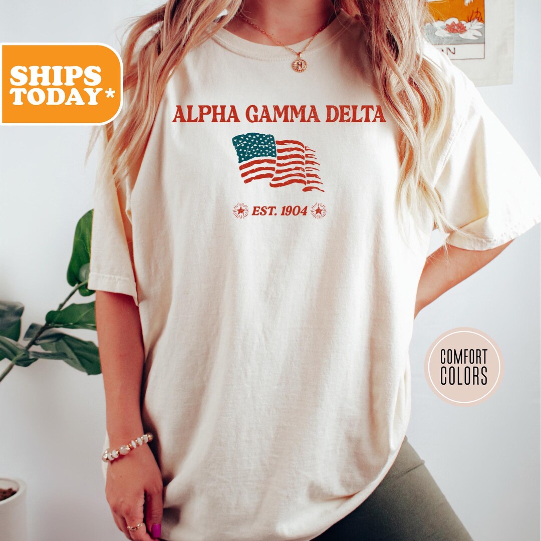 Alpha Gamma Delta Comfort Colors Sorority T-shirt | Alpha Gam Greek ...