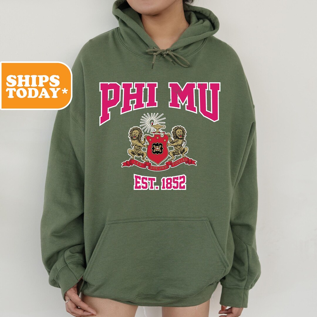 Phi Mu Legacy Luxe Sorority Sweatshirt | Phi Mu Sorority Crest | Greek ...