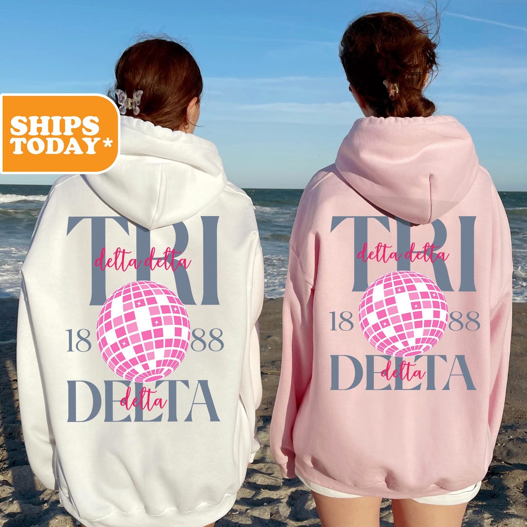 Delta Delta Delta Disco Sorority Sweatshirt | Tri Delta Crewneck ...