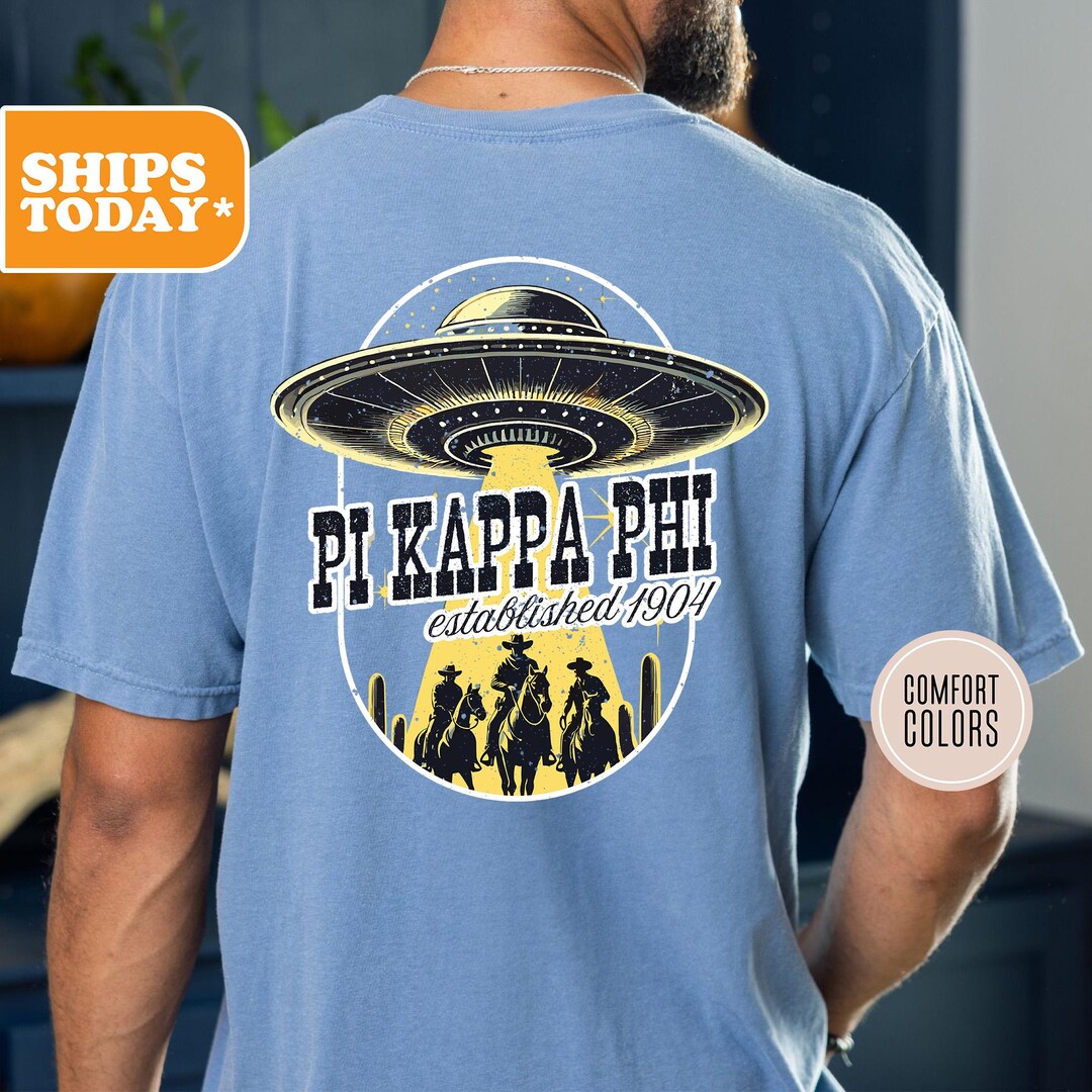 Pi Kappa Phi Spacefarer Comfort Colors Fraternity T-shirt | Pi Kapp ...
