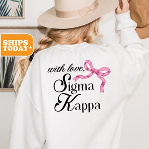 Sigma Kappa Sorority Sweatshirt | Sig Kap Sorority Letters | Greek ...