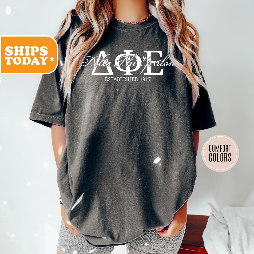 Delta Phi Epsilon Classic Greek Comfort Colors Sorority T-shirt | DPHIE ...