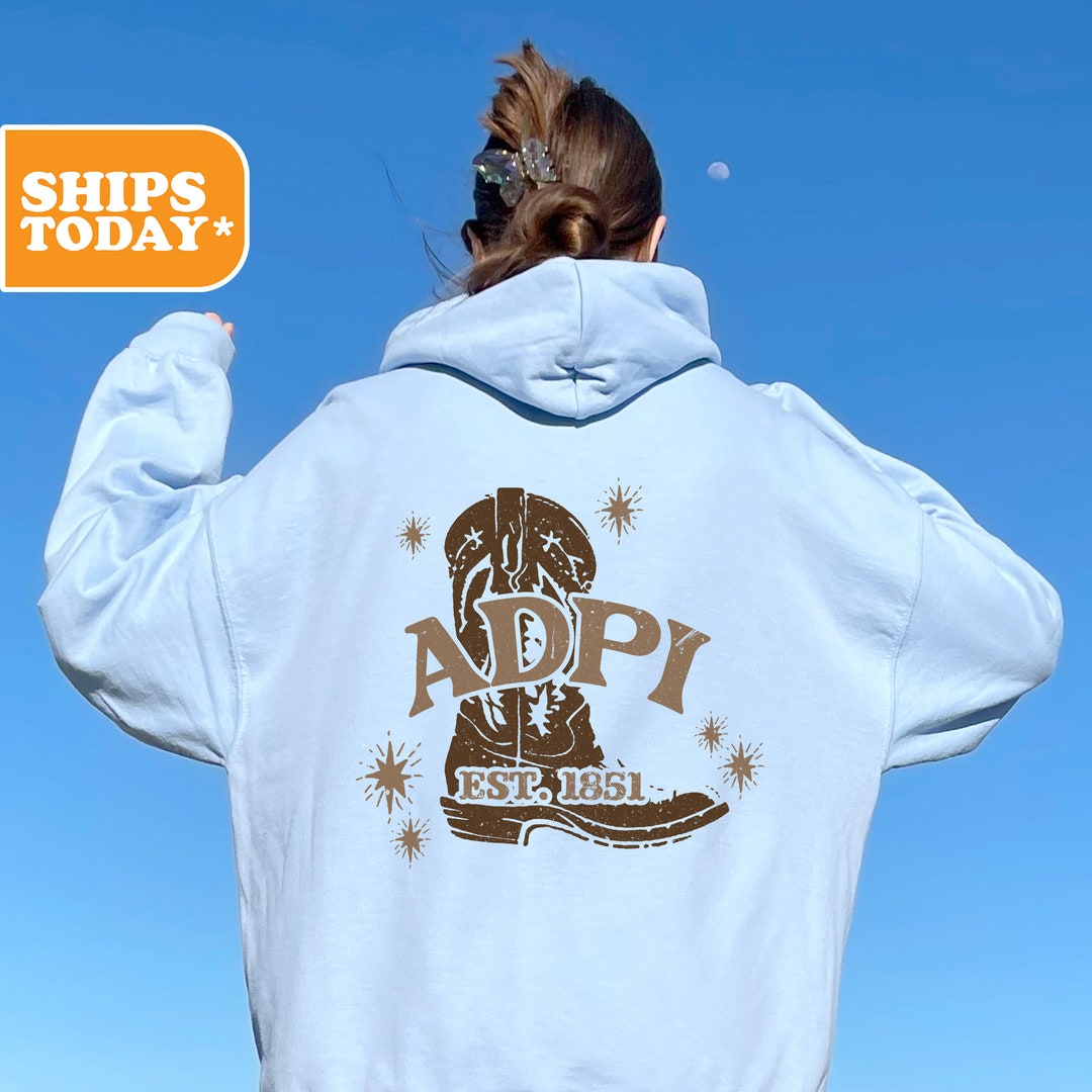 Alpha Delta Pi Sorority Sweatshirt | ADPI Western Crewneck | Big Little ...