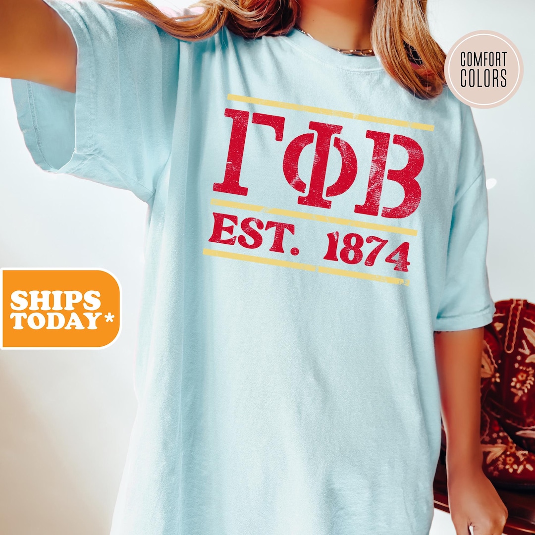 Gamma Phi Beta Comfort Colors Sorority T-shirt | GPHI Sorority Merch ...