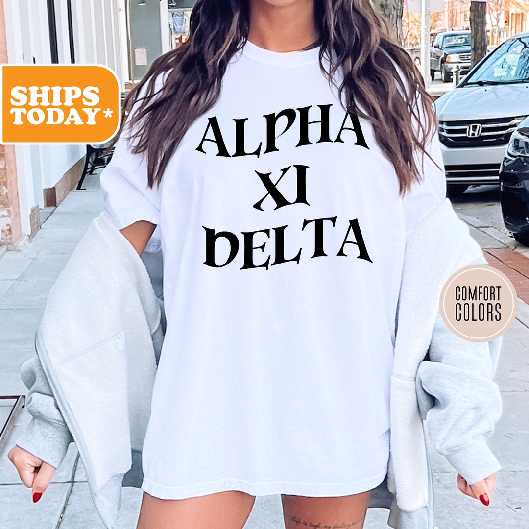 Alpha Xi Delta Comfort Colors Sorority T-shirt | Alpha Xi Greek Gifts ...