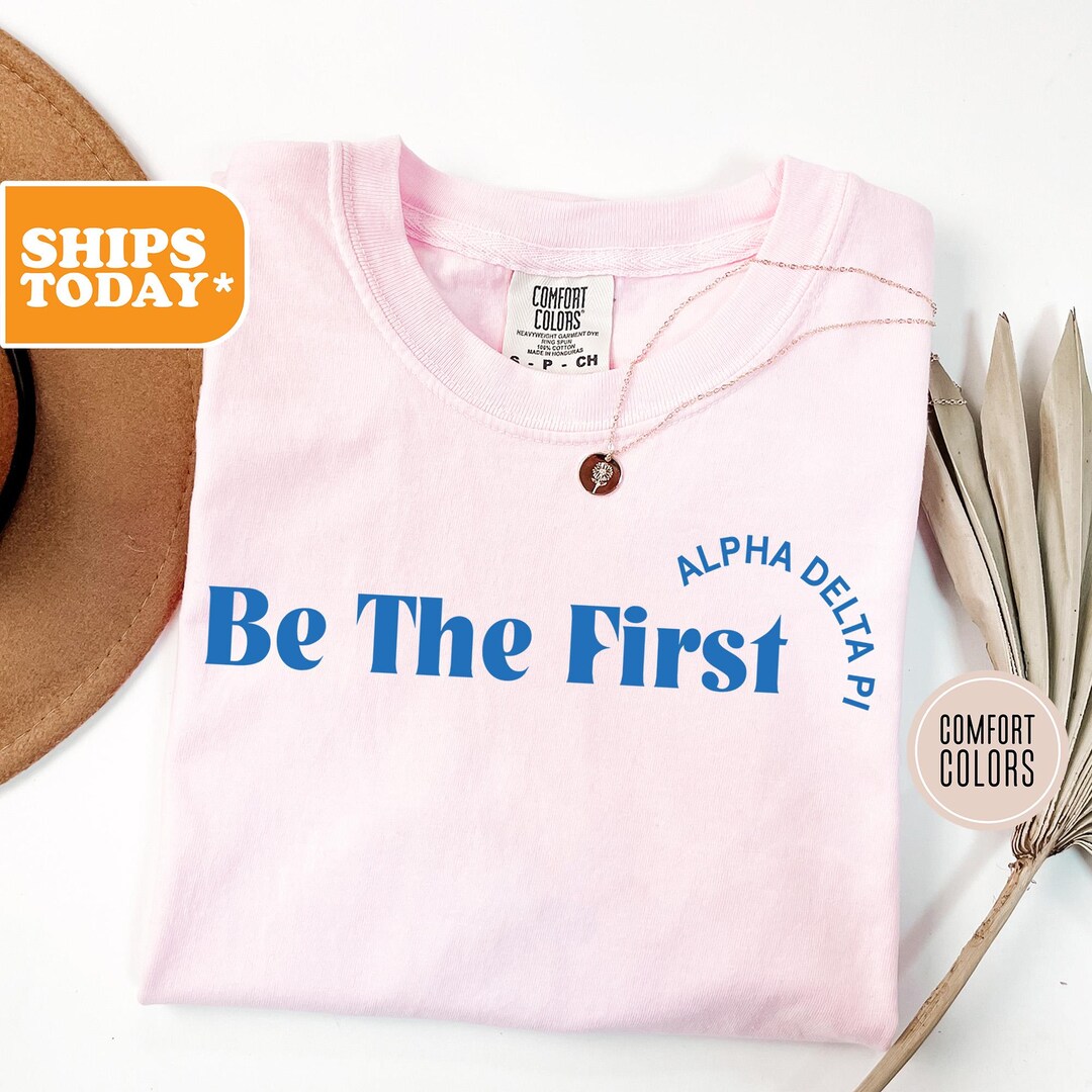 Alpha Delta Pi Comfort Colors Sorority T-shirt | ADPI Sorority Letters ...
