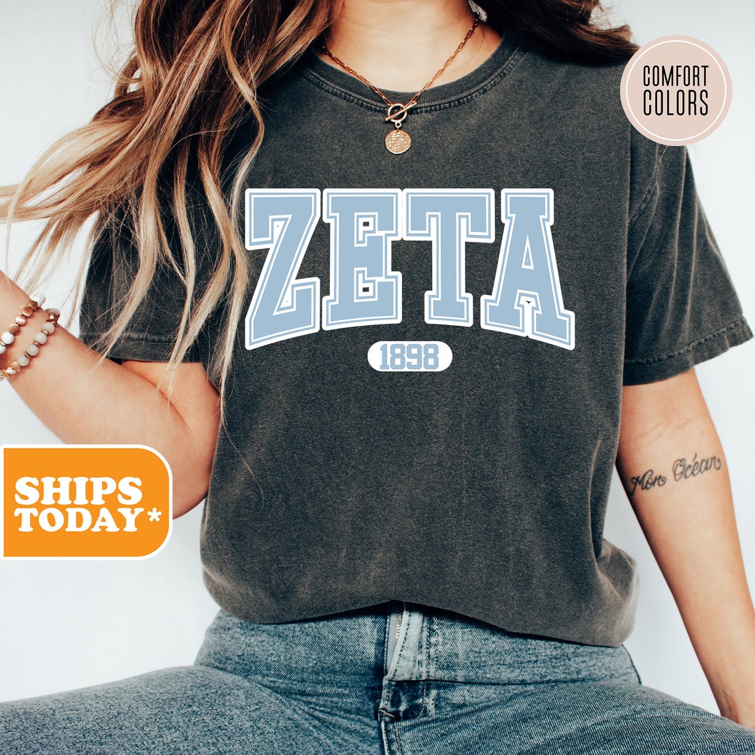 Zeta Tau Alpha Comfort Colors Sorority T-shirt | ZETA Sorority Merch ...