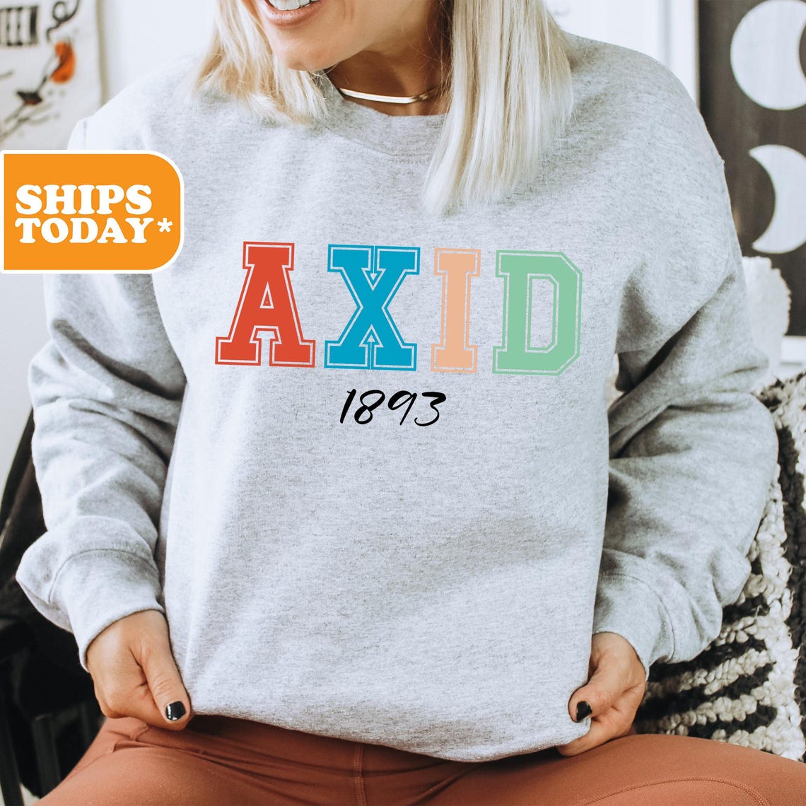 Alpha Xi Delta Vintage Varsity Sorority Sweatshirt | AXID Sorority ...