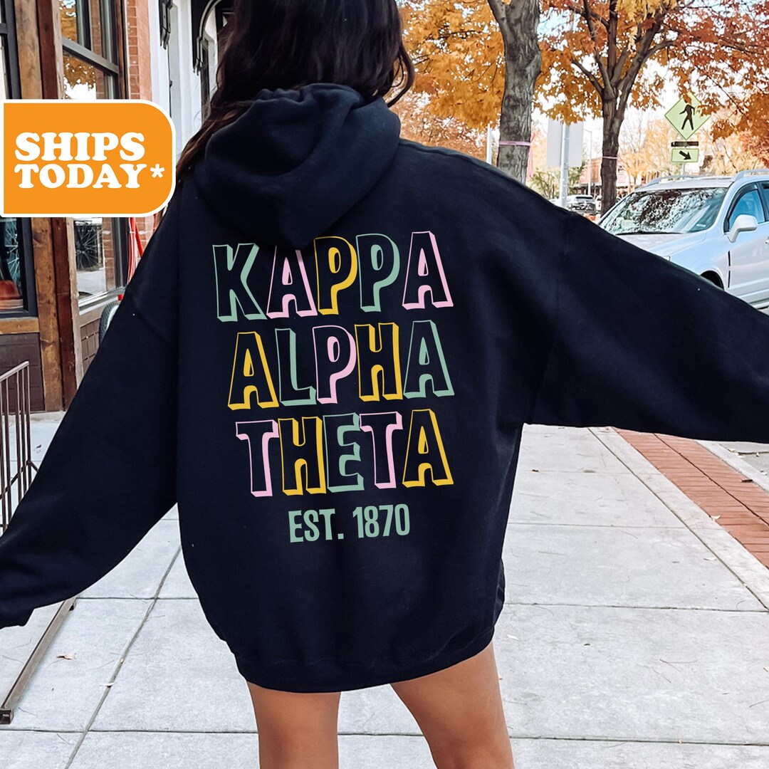 Kappa Alpha Theta College Letters Sorority Sweatshirt | Theta Preppy ...
