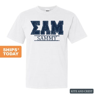 Sigma Alpha Mu Comfort Colors T-shirt Sammy Washed Letters Shirt - Etsy