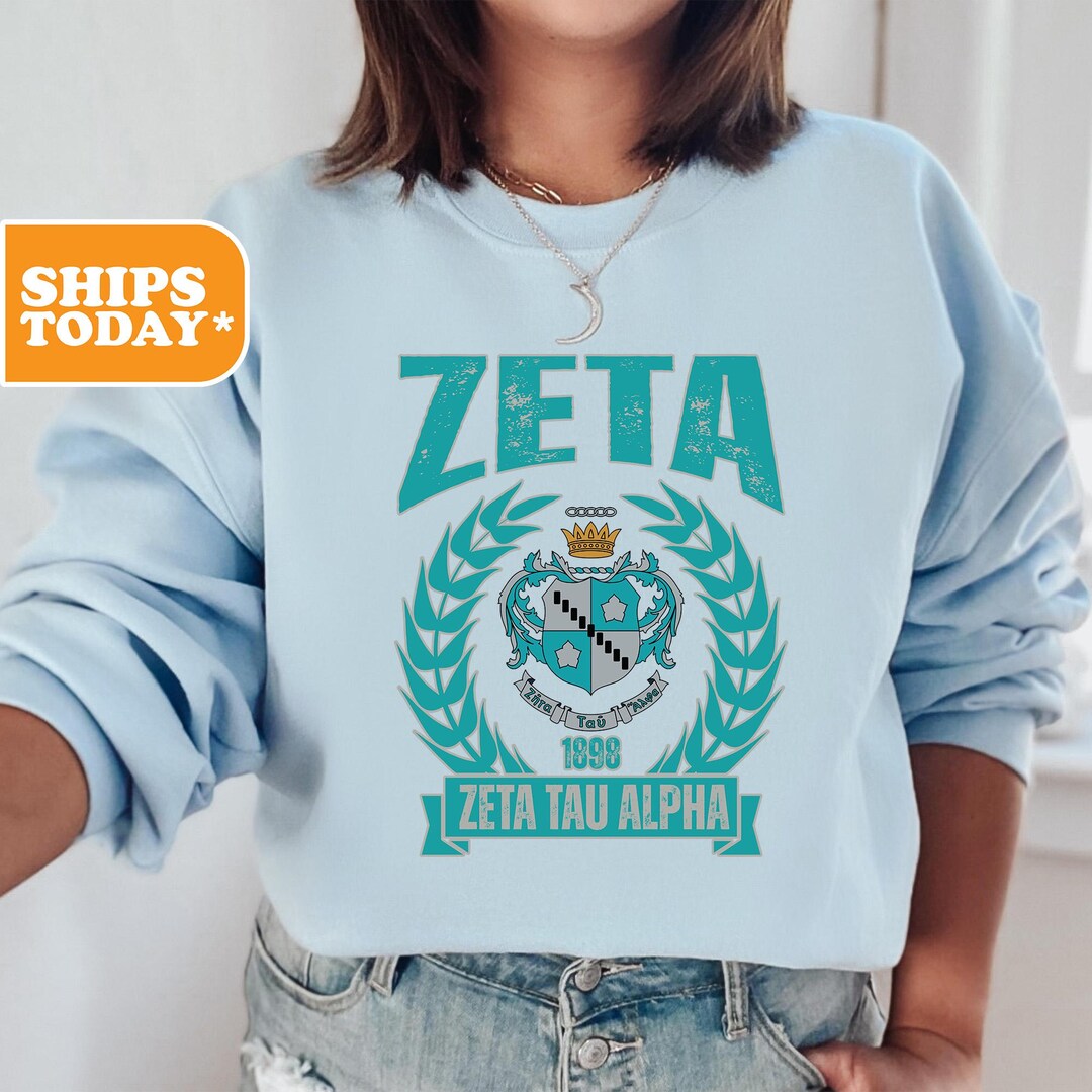 Zeta Tau Alpha Sorority Sweatshirt | ZETA Crewneck Sweatshirt | Preppy ...