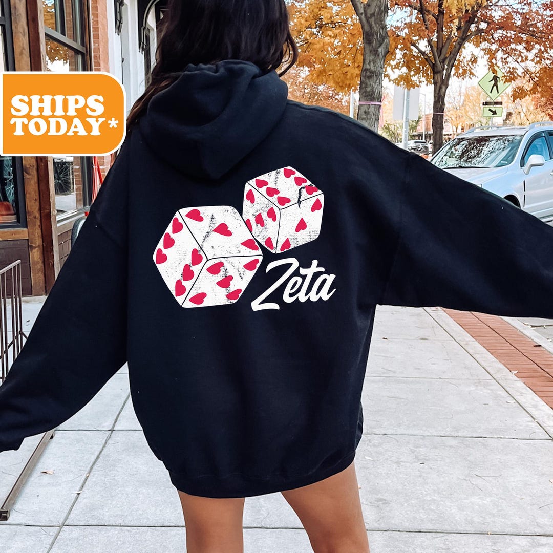 Zeta Tau Alpha Lucky in Love Sorority Sweatshirt | ZETA Preppy Hoodie ...