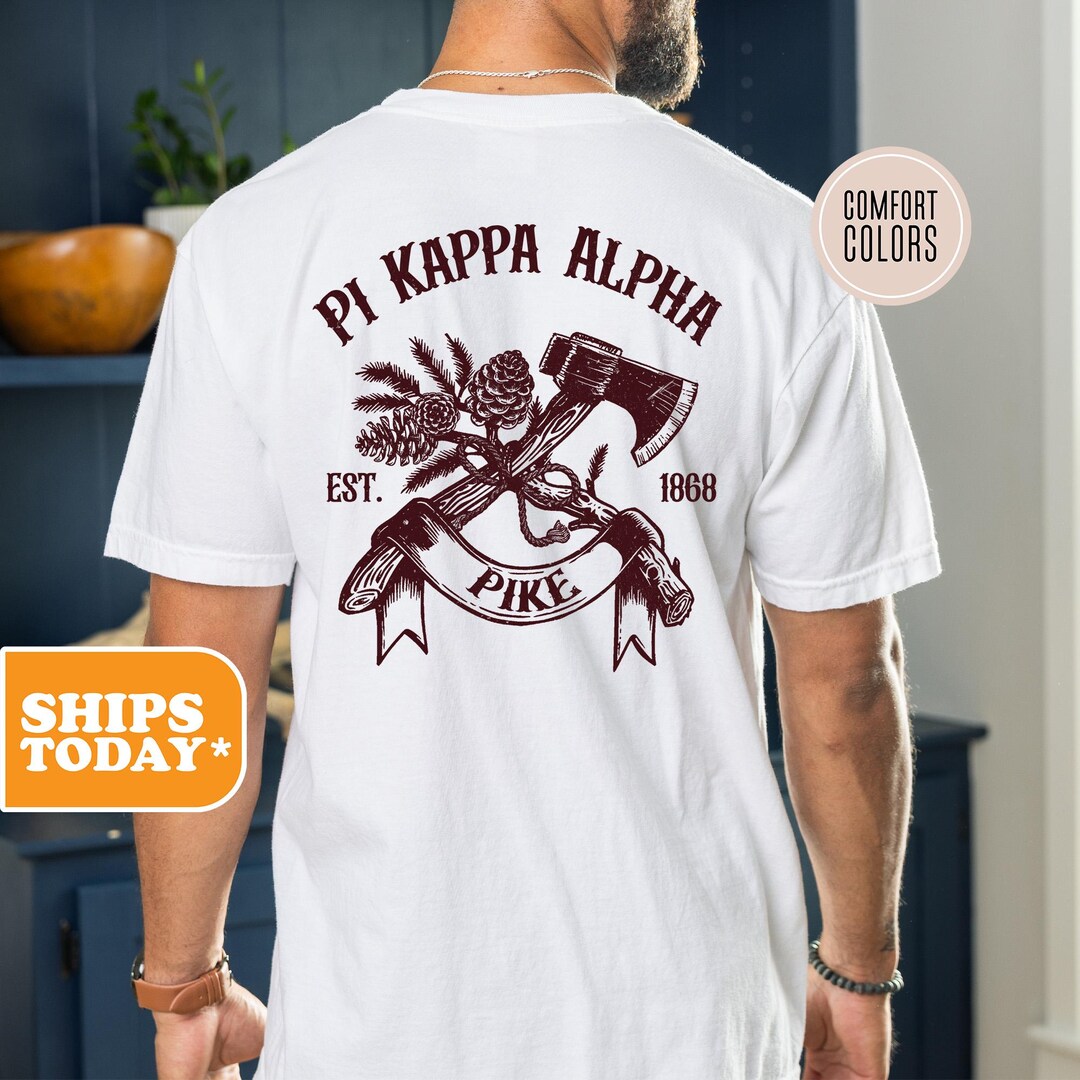 Pi Kappa Alpha Axe and Honor Comfort Colors Fraternity T-shirt | PIKE ...