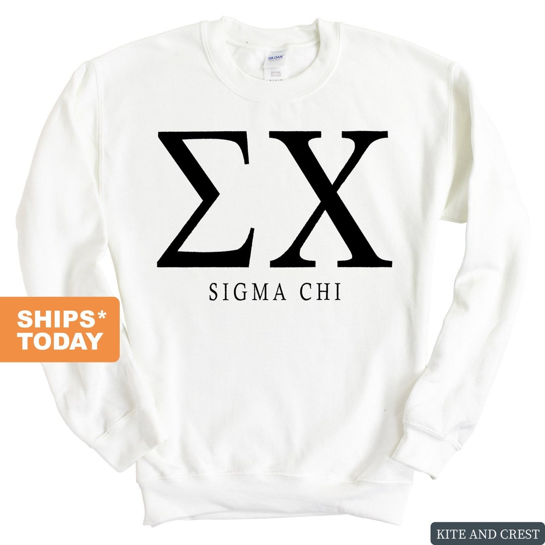 Sigma Chi Sweatshirt Sigma Chi Block Letter Crewneck Sweatshirt - Etsy