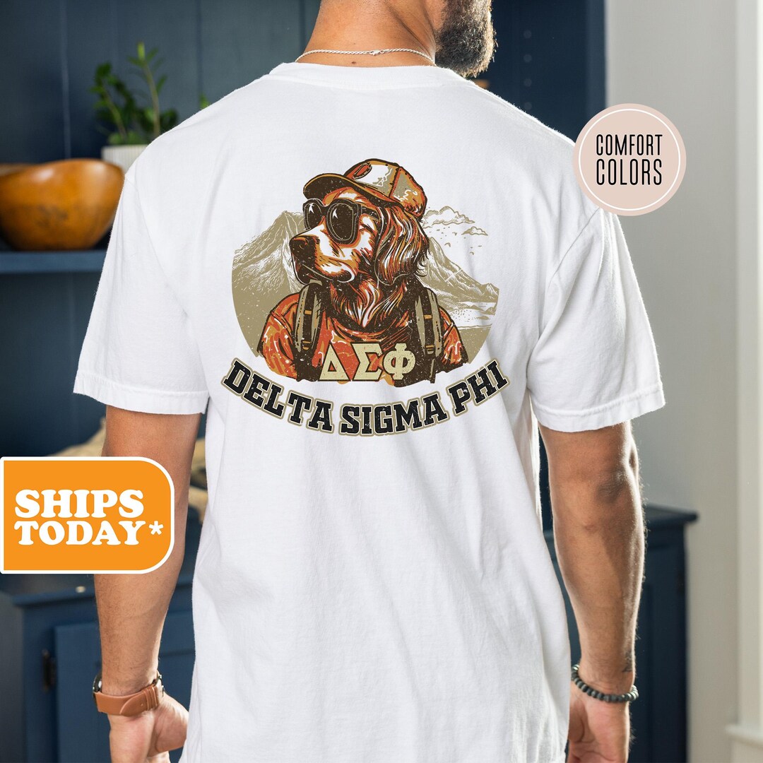 Delta Sigma Phi Loyal Paw Comfort Colors Fraternity T-shirt | Delta Sig ...