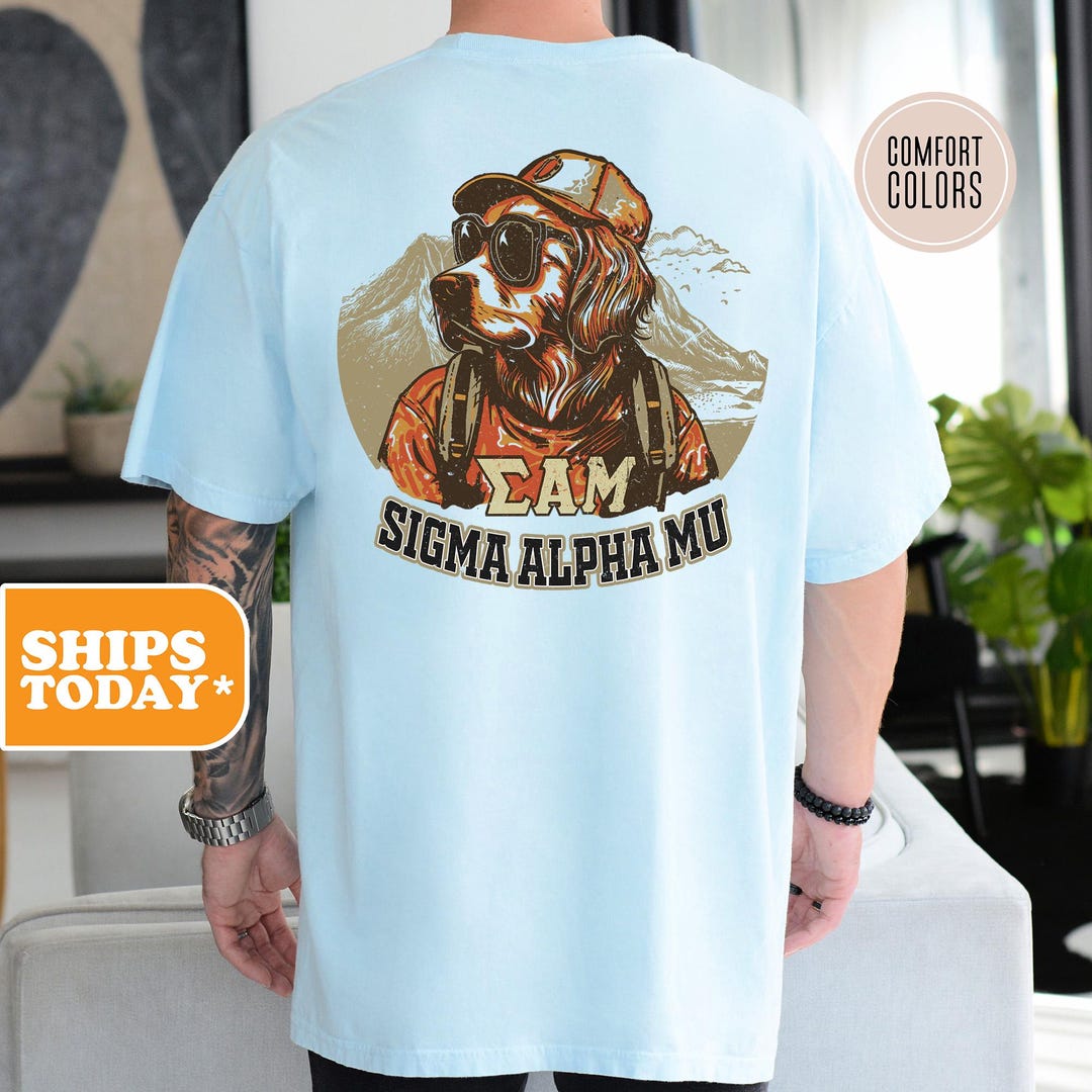 Sigma Alpha Mu Loyal Paw Comfort Colors Fraternity T-shirt | Sammy ...