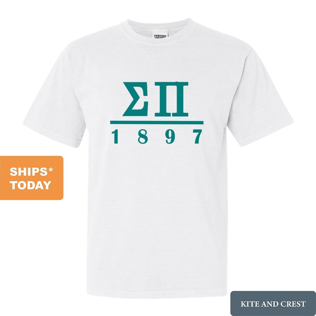 Sigma Pi Comfort Colors T-shirt Sigma Pi Lettered Basic Shirt - Etsy