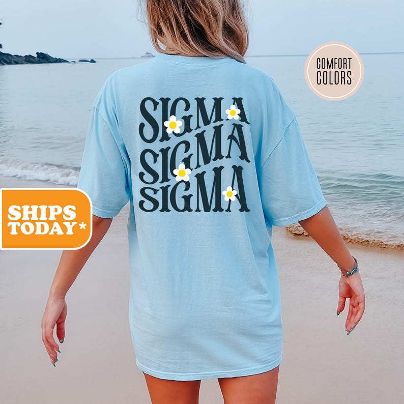 Sigma Sigma Sigma Tiny Blossoms Comfort Colors Sorority T-shirt | Tri ...