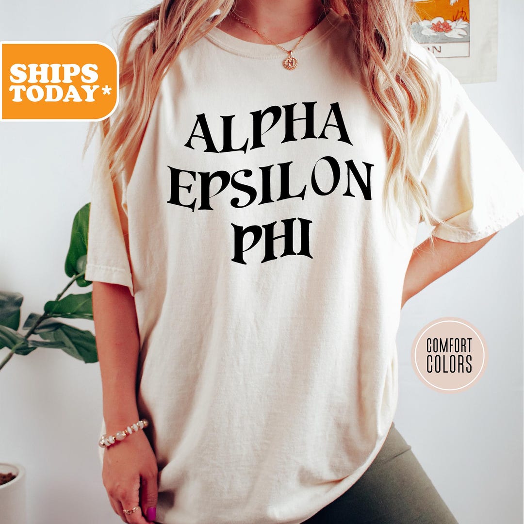 Alpha Epsilon Phi Comfort Colors Sorority T-shirt | AEPHI Greek Gifts ...
