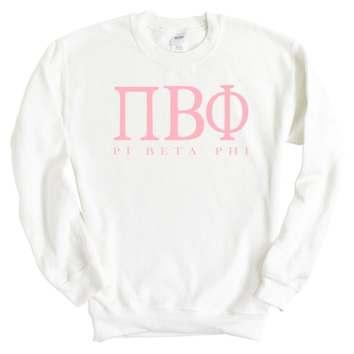 Pi Beta Phi pi Phi Pink Letter Sorority Crewneck Sweatshirt | Etsy