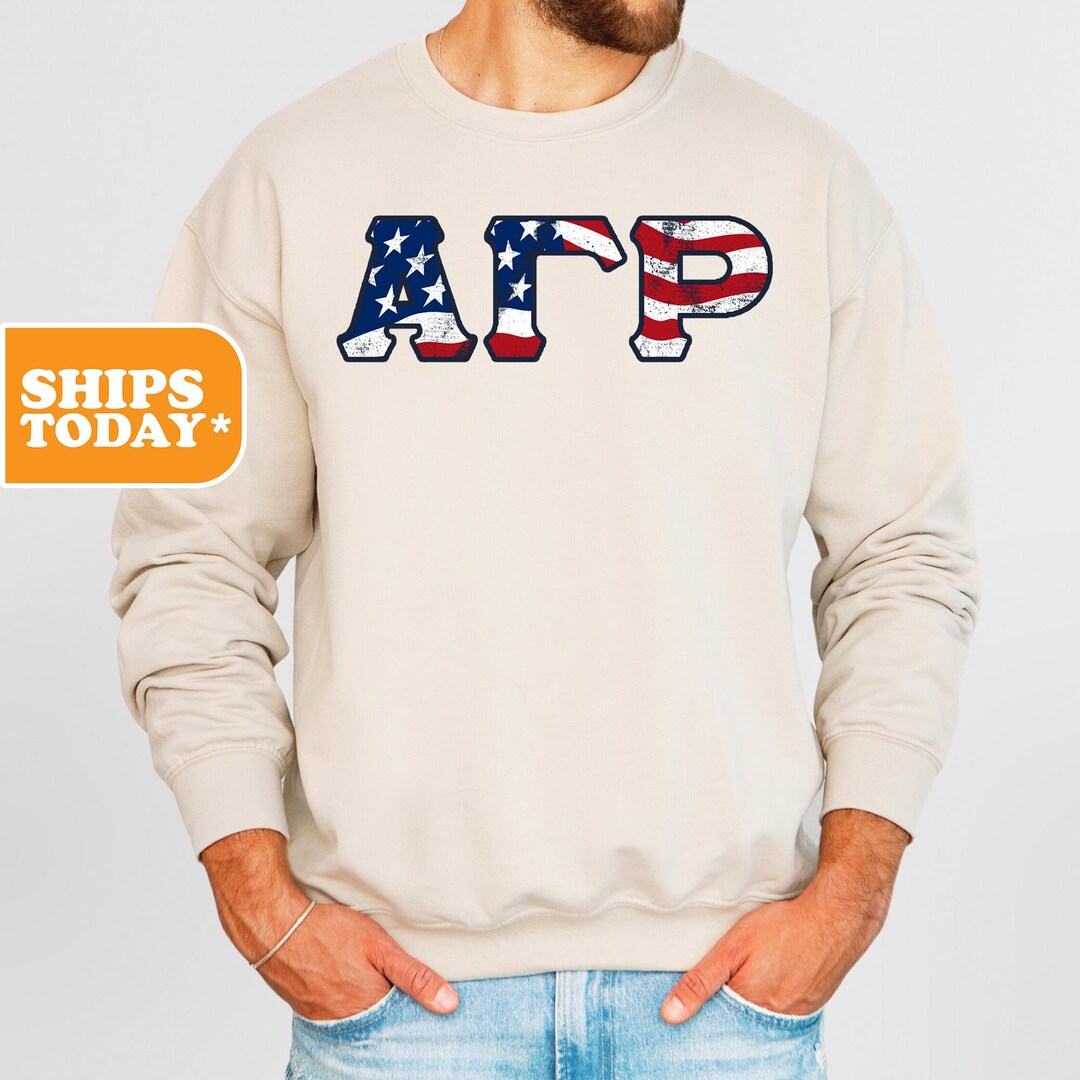 Alpha Gamma Rho Retro Flag Fraternity Sweatshirt | AGR Fraternity ...
