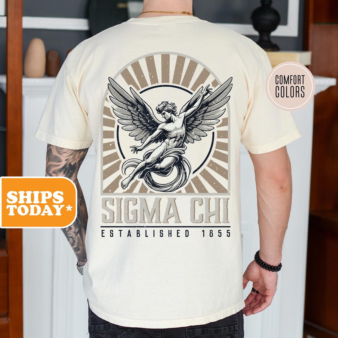 Sigma Chi Sacred Wings Comfort Colors Fraternity T-shirt | Sigma Chi ...