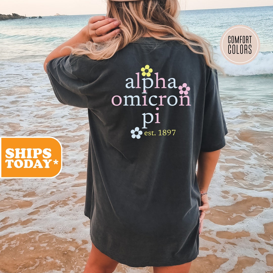Alpha Omicron Pi Comfort Colors Sorority T-shirt | Alpha O Sorority ...