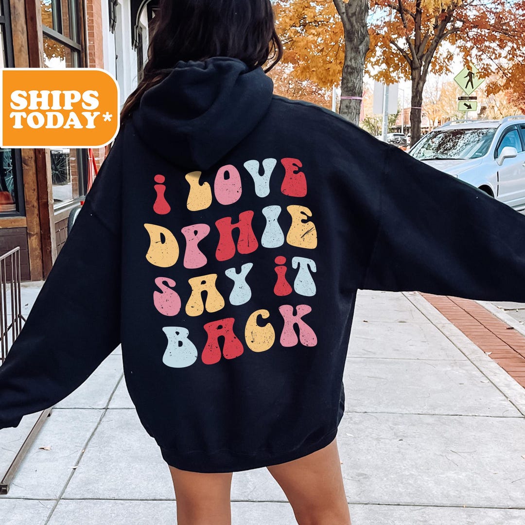 Delta Phi Epsilon Colorful Letters Sorority Sweatshirt | DPHIE Sorority ...