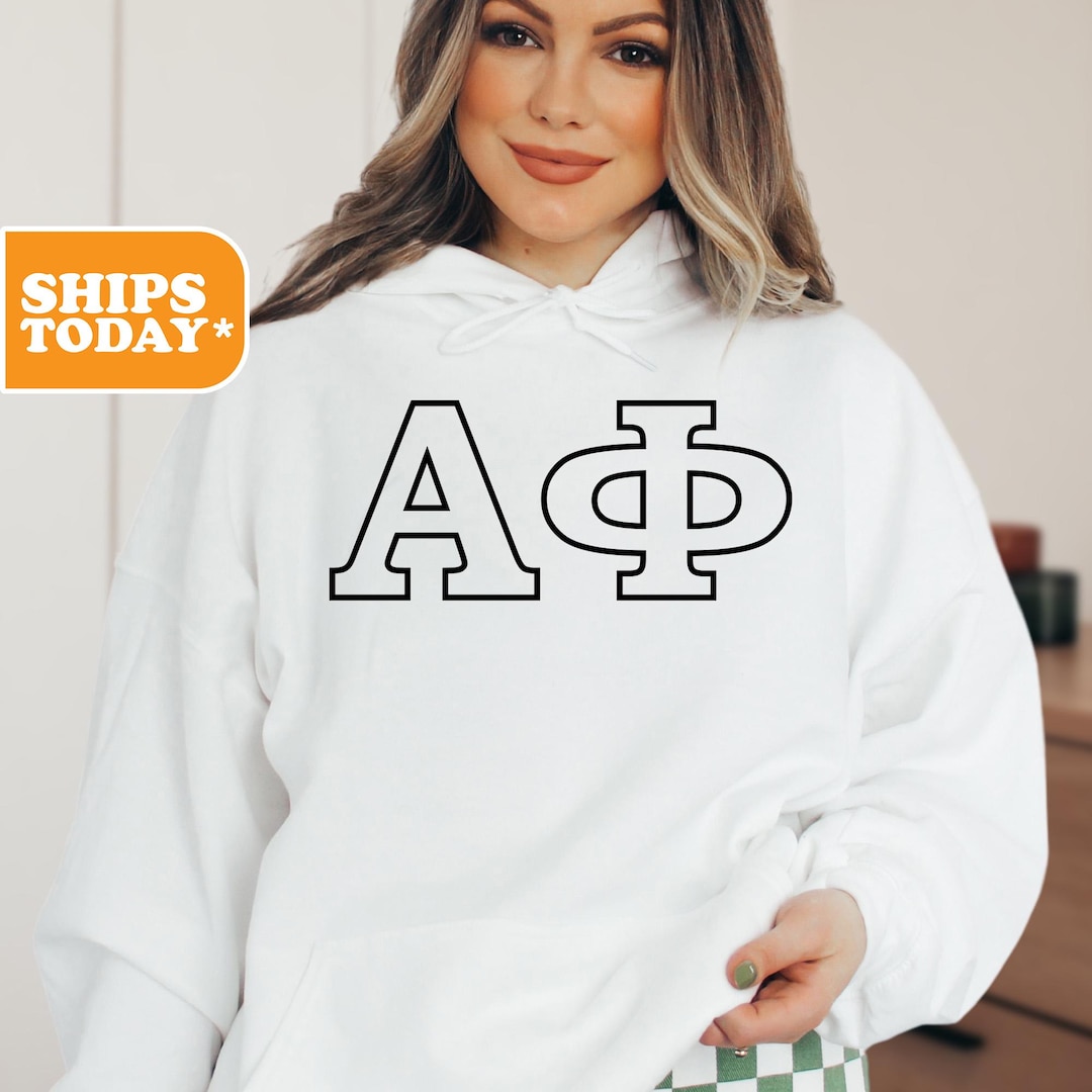 Alpha Phi Sorority Sweatshirt | APHI Sorority Letters | Preppy Hoodie ...