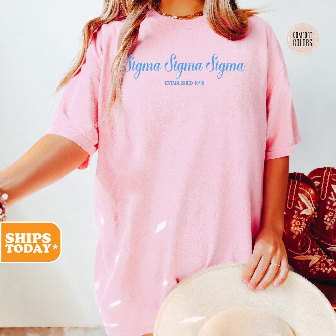 Sigma Sigma Sigma Comfort Colors Sorority T-shirt | Tri Sigma Big ...