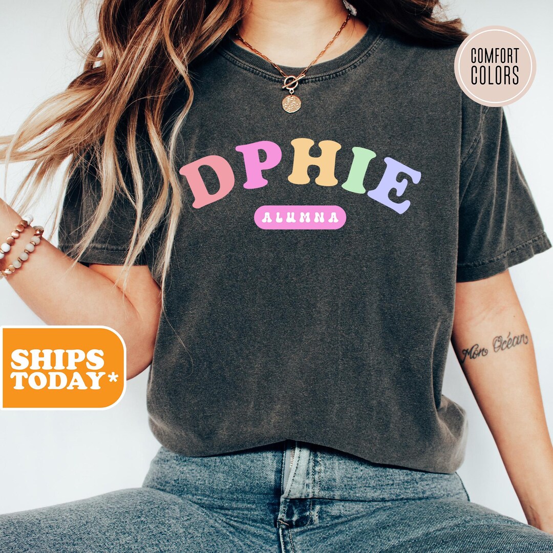 Delta Phi Epsilon Colorful Alumna Comfort Colors Sorority T-shirt ...