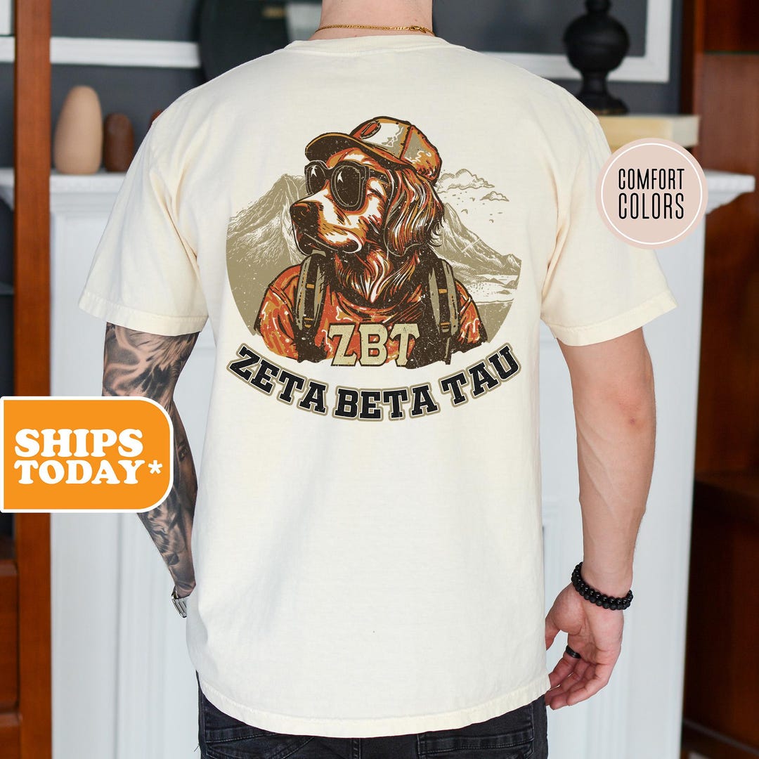 Zeta Beta Tau Loyal Paw Comfort Colors Fraternity T-shirt | ZBT Greek ...