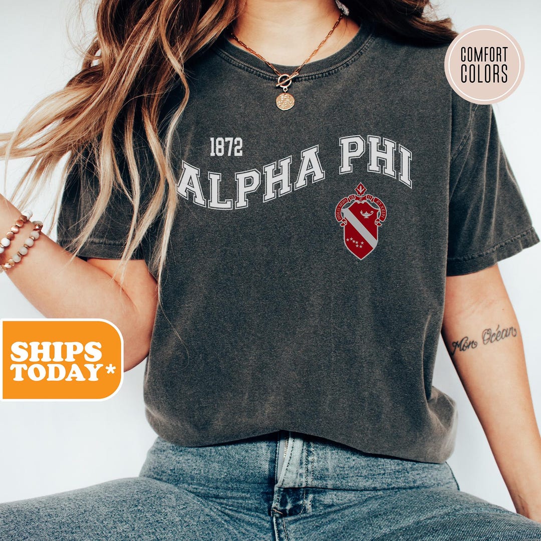 Alpha Phi Greek Pride Comfort Colors Sorority T-shirt | APHI Sorority ...