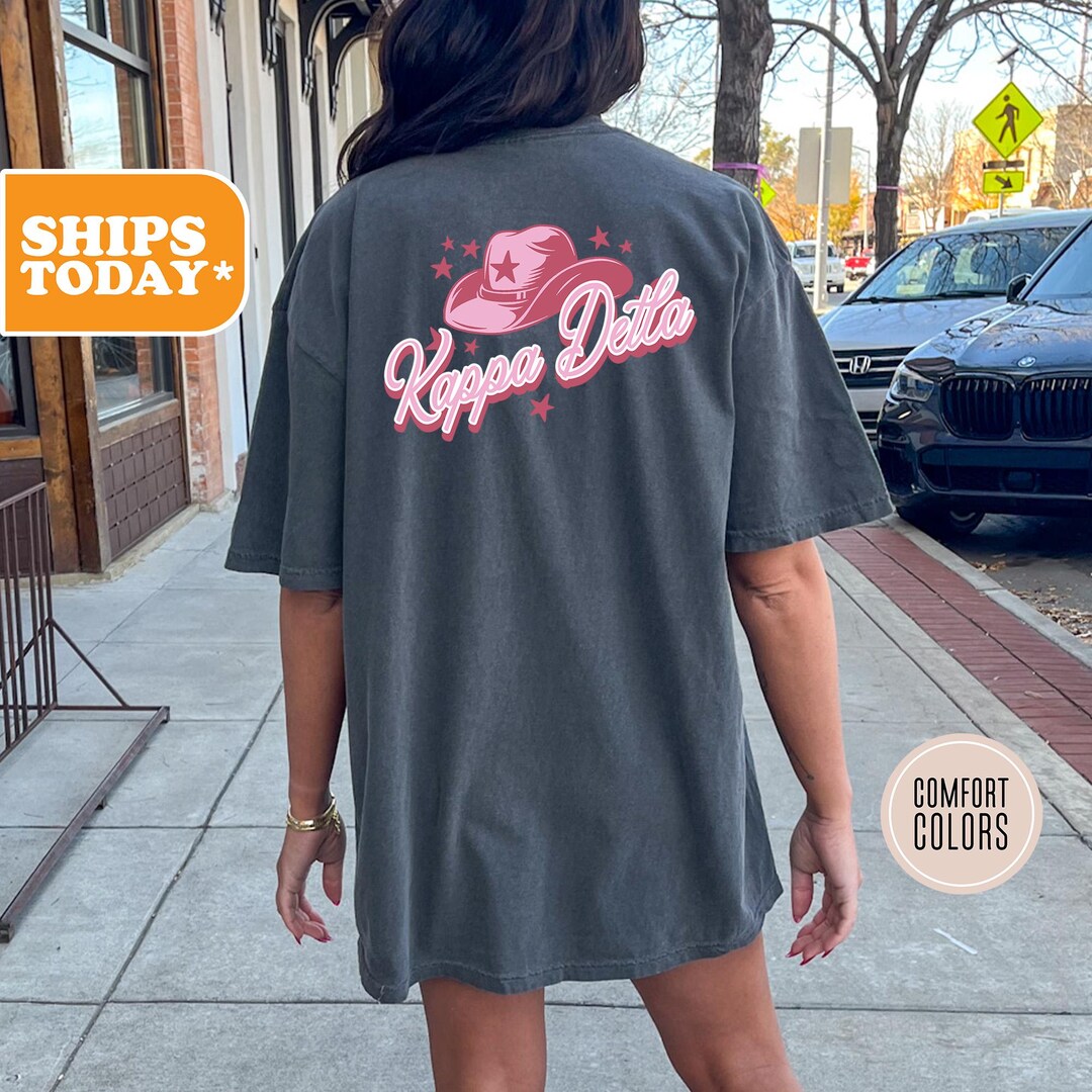 Kappa Delta Pink Hat Comfort Colors Sorority T-shirt | Kay Dee Sorority ...