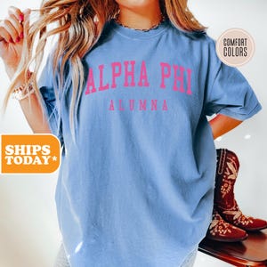 Alpha Phi Comfort Colors Sorority T-shirt | APHI Sorority Merch | Big ...