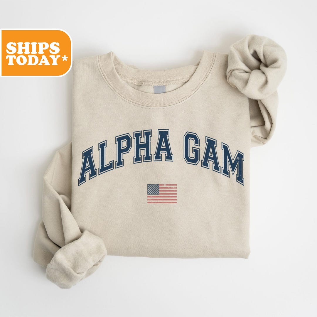 Alpha Gamma Delta Stars United Sorority Sweatshirt | Alpha Gam Sorority Merch | Big Little Gift ...