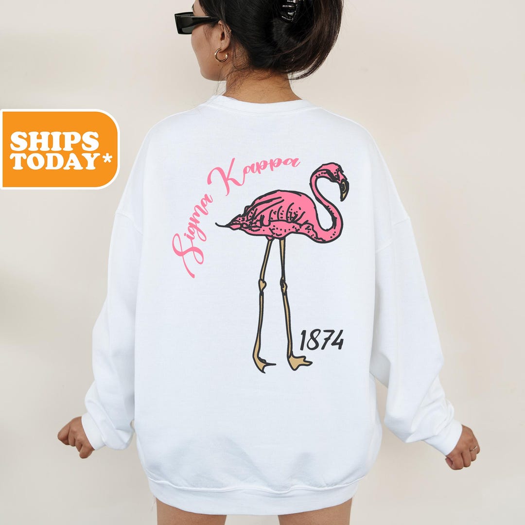 Sigma Kappa Flamingo Bliss Sorority Sweatshirt | Sig Kap Preppy Hoodie ...