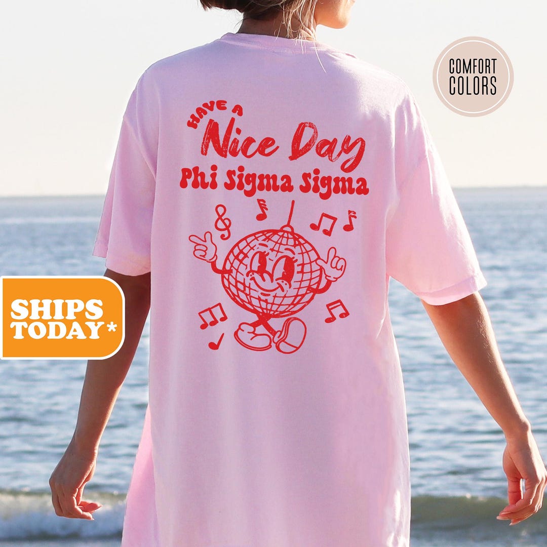 Phi Sigma Sigma Comfort Colors Sorority T-shirt Phi Sig Sorority ...
