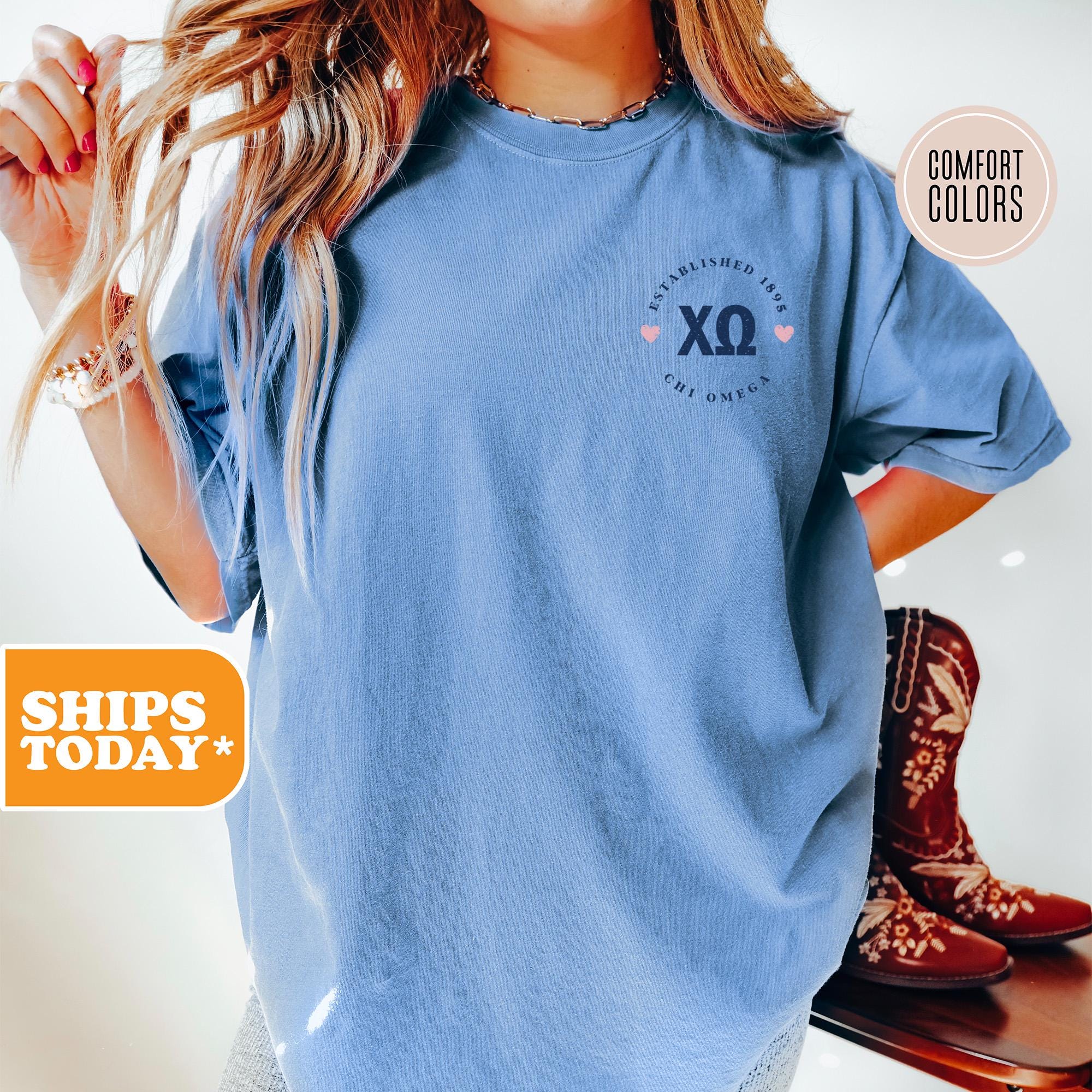 Chi Omega Faded Love Comfort Colors Sorority T-shirt | Chi O Trendy ...
