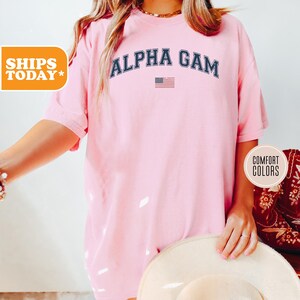 Alpha Gamma Delta Stars United Comfort Colors Sorority T-shirt | Alpha Gam Sorority Merch | Big ...