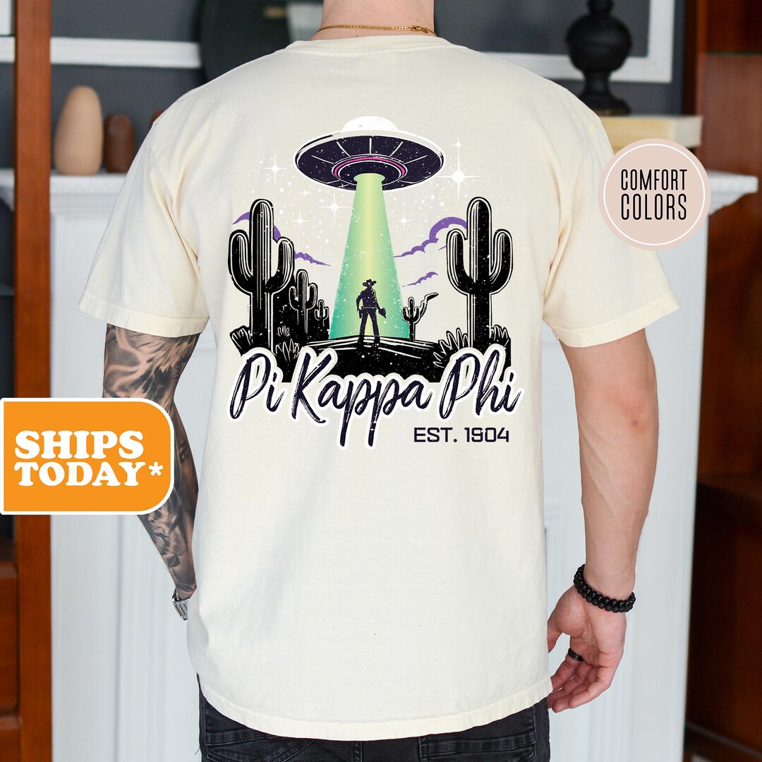 Pi Kappa Phi Space Bids Comfort Colors Fraternity T-shirt | Pi Kapp ...