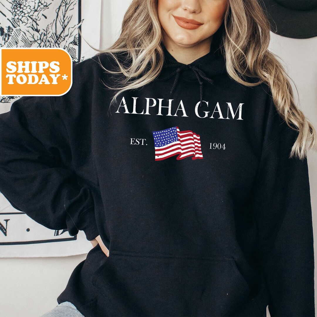Alpha Gamma Delta Patriotic Hearts Sorority Sweatshirt | Alpha Gam ...