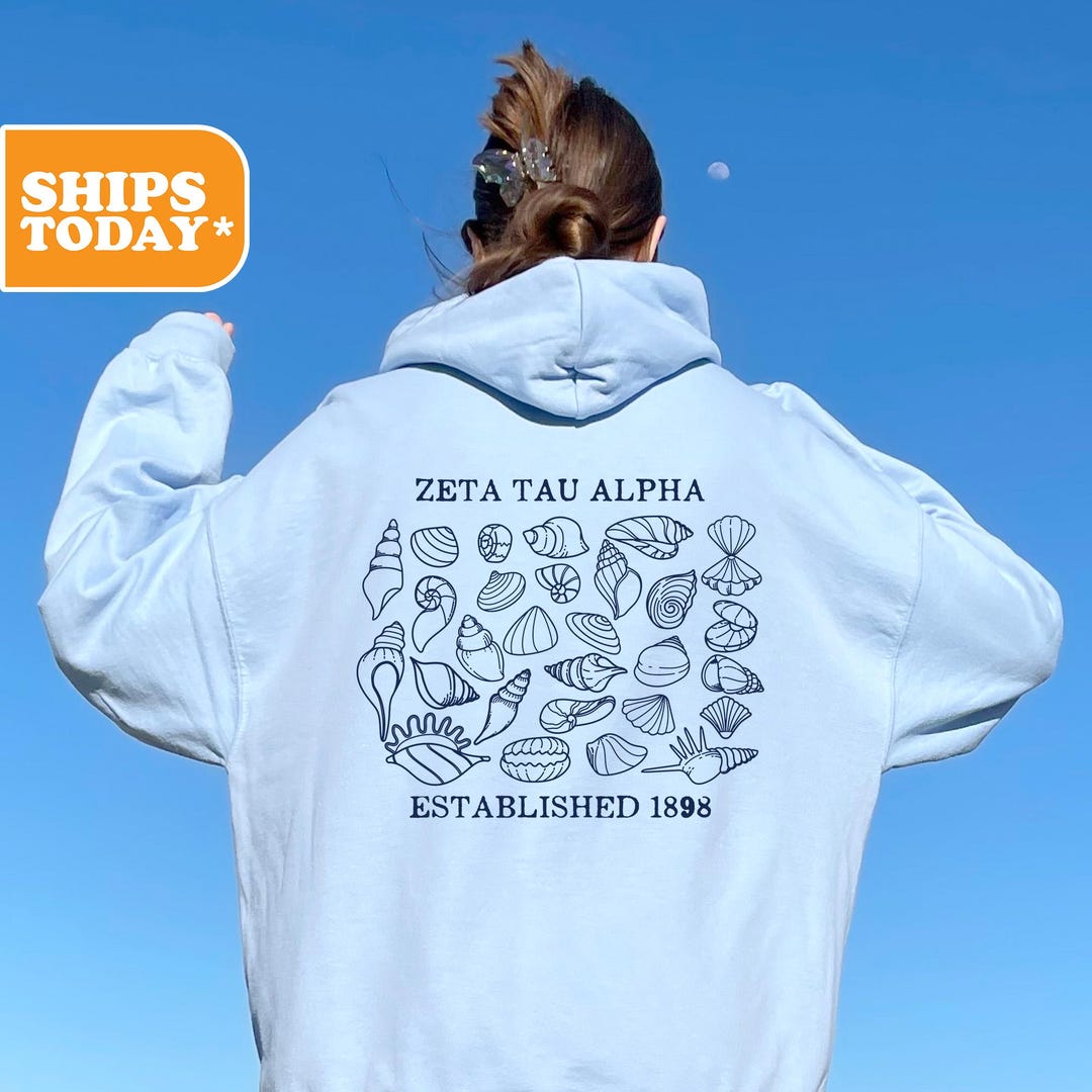 Zeta Tau Alpha Coastal Charm Sorority Sweatshirt | ZETA Preppy Hoodie ...