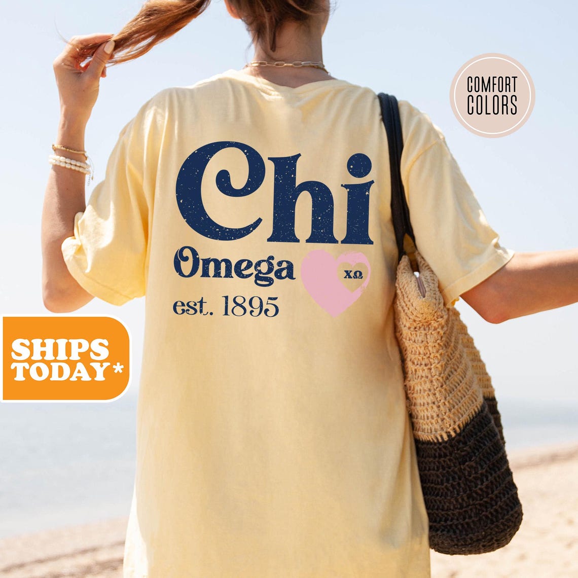 Chi Omega Faded Love Comfort Colors Sorority T-shirt | Chi O Trendy ...