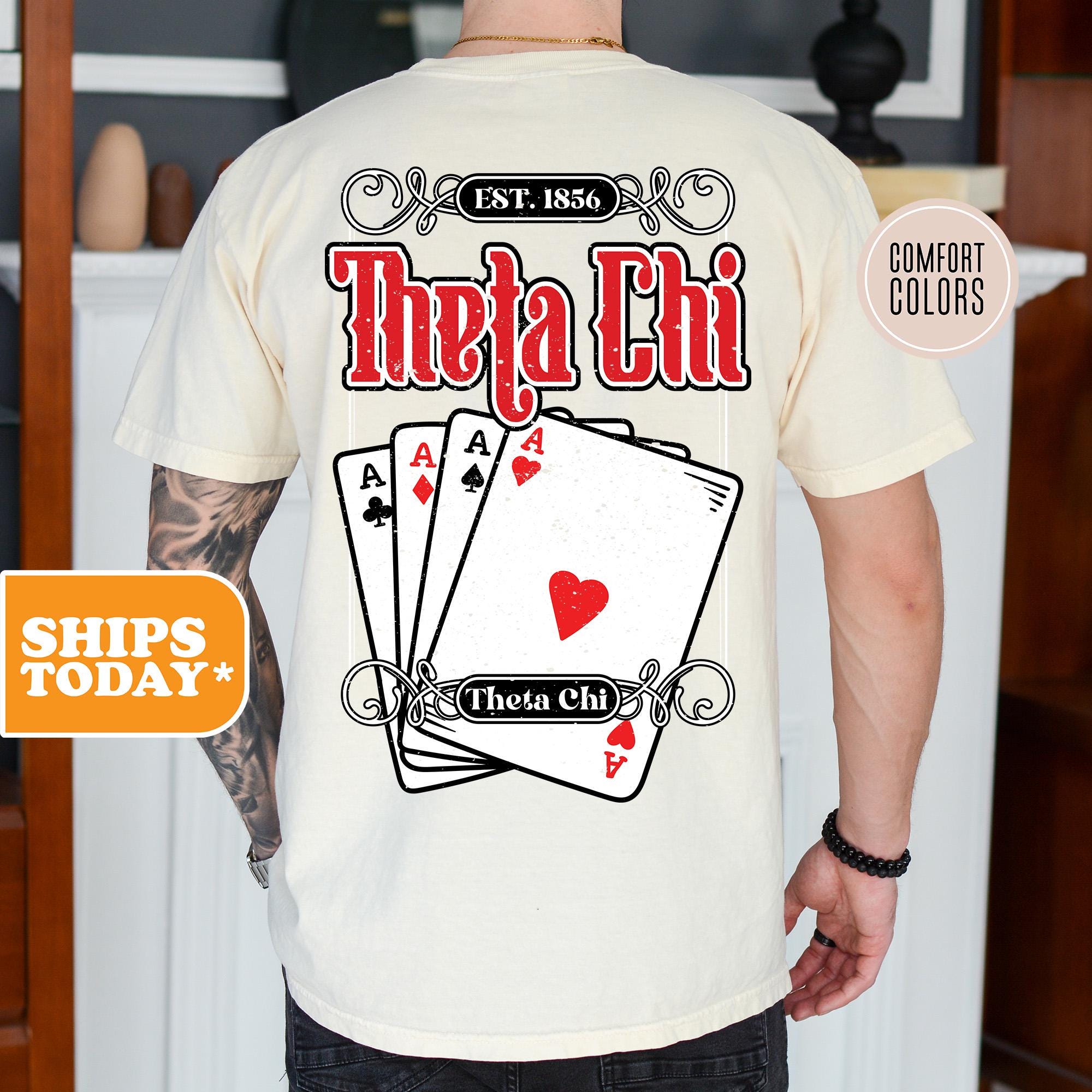 Theta Chi Alpha Spades Comfort Colors Fraternity T-shirt | Theta Chi ...
